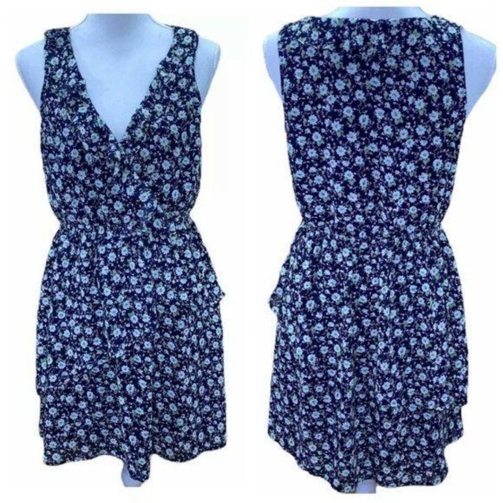 Doe & Rae Floral Ruffle Layered Elastic Waistdress - Gem